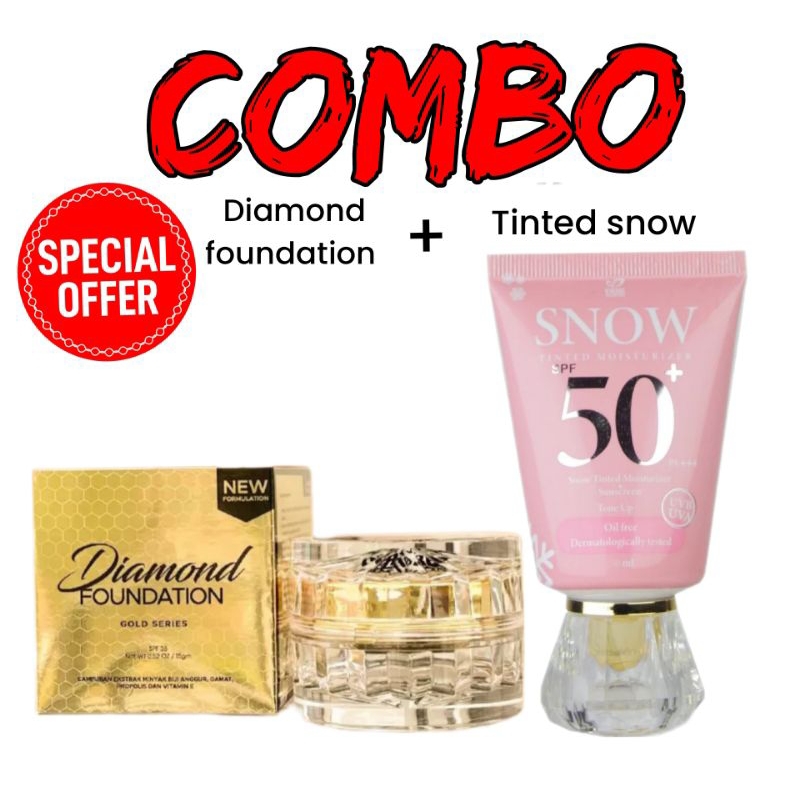 D'Herbs combo tinted snow+diamond foundation | Shopee Malaysia