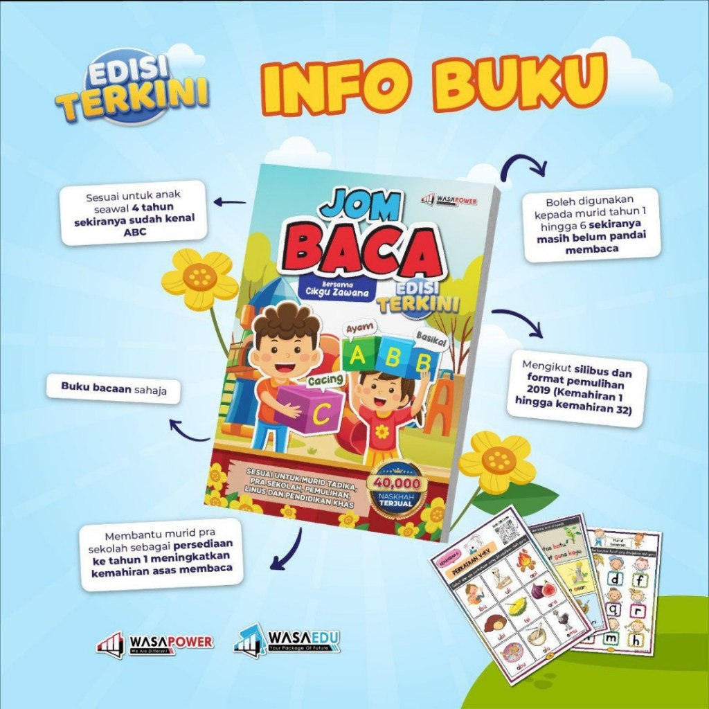 CLEARANCE Buku Jom Baca Cikgu Zawana EDISI TERKINI dan Bacaan Bergred ...