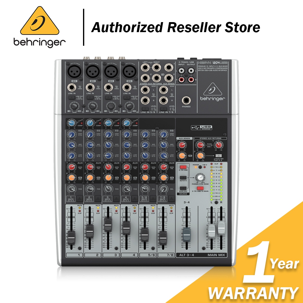 Behringer XENYX 1204USB 8-channel Mixer with USB (XENYX1204USB / XENYX ...