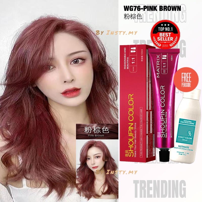 (🍁TRENDING🍁) FULLSET-50warna Shoupin Hair Color 100ml+FREE %Peroxide ...