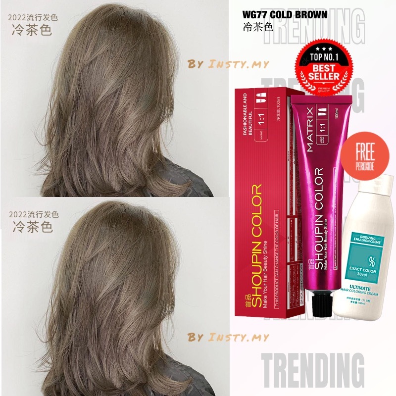(🍁TRENDING🍁) FULLSET-50warna Shoupin Hair Color 100ml+FREE %Peroxide ...