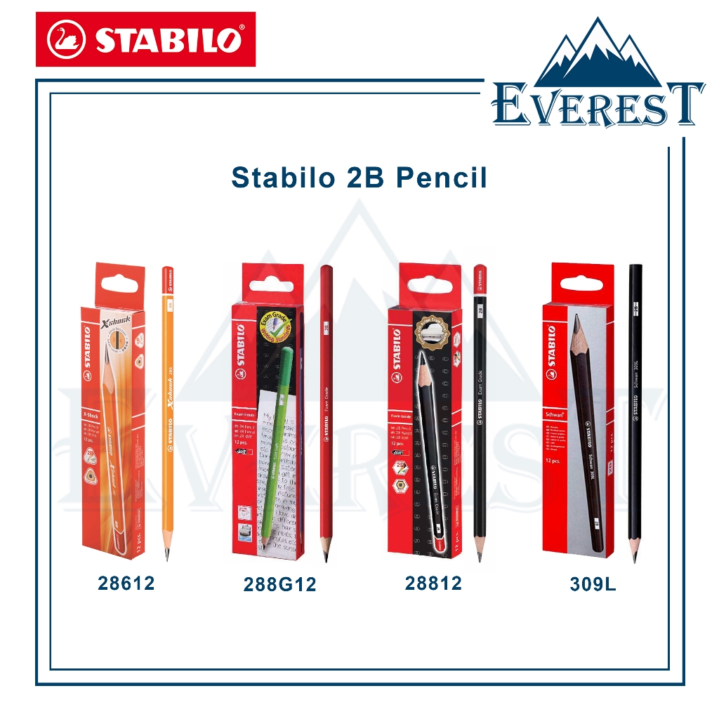 [EVE] Stabilo 2B Exam Grade Pencil 28812 Normal 2B Pencil 309L / 2B ...