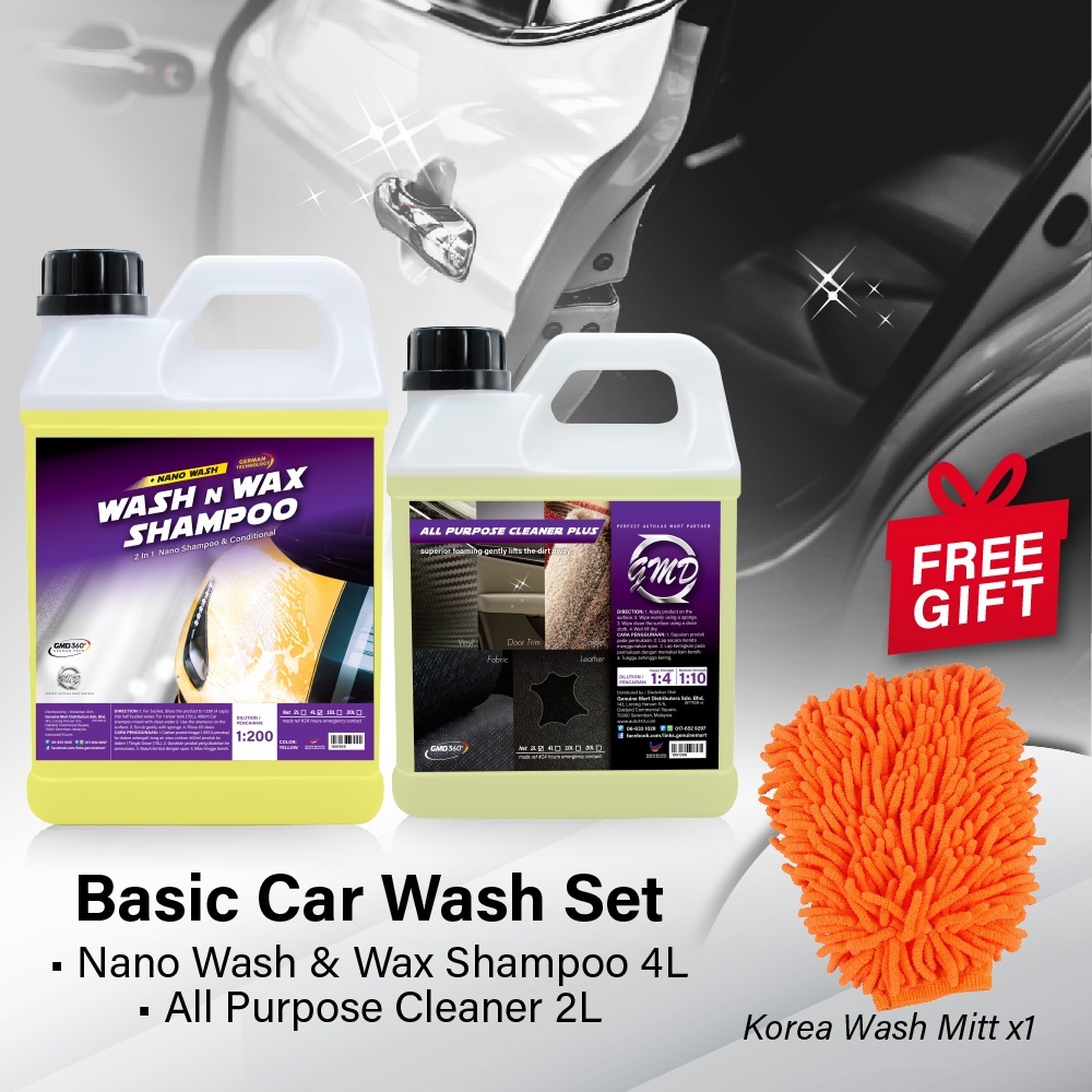 GMD Nano Wash & Wax 2 In 1 Car Shampoo (4kg) Car Wash Shampoo And ...