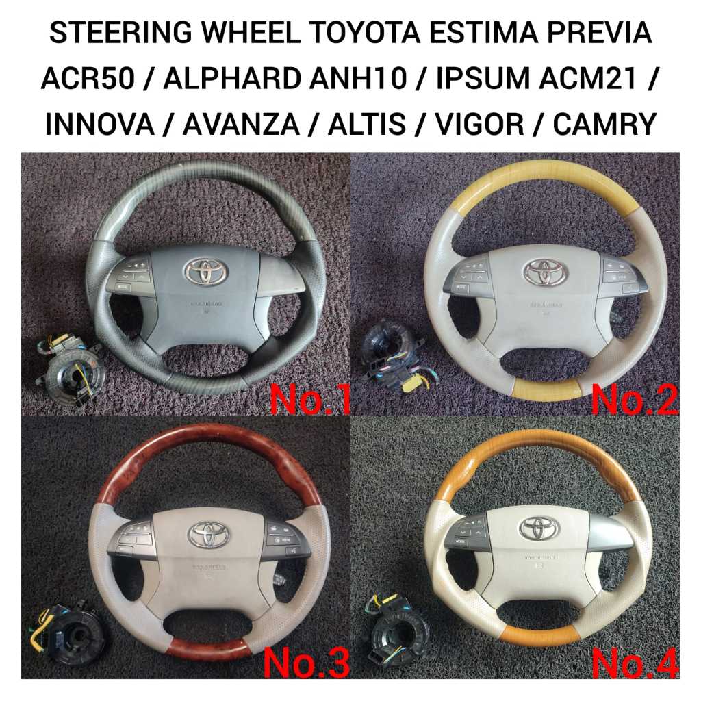 Steering Wheel / Roda Stereng / Pasang Dan Main Toyota Estima Previa ...