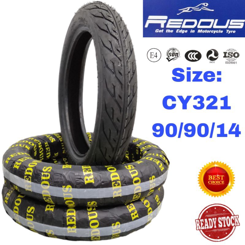 REDOUS CY321 MOTOR TAYAR 90/90/14 YAMAHA HONDA SUZUKI MODENAS WMOTO SYM ...