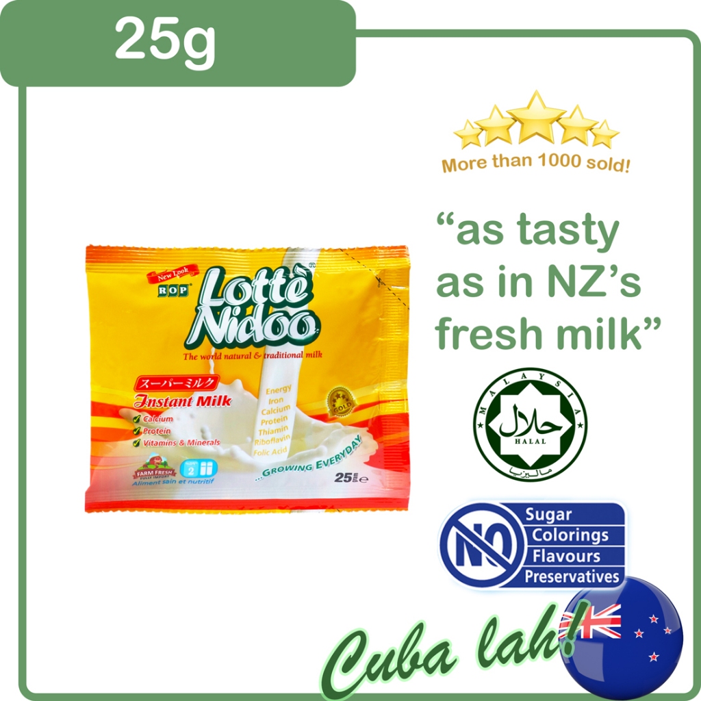 Susu Tepung LottèNidoo everyday Milk Instant Powder Milk 25g(x1) Susu ...