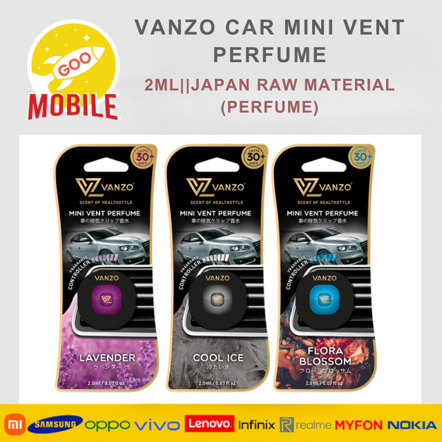 VANZO Car Mini Vent Perfume (2ML) - Cool Ice, Flora Blossom, Lavender ...