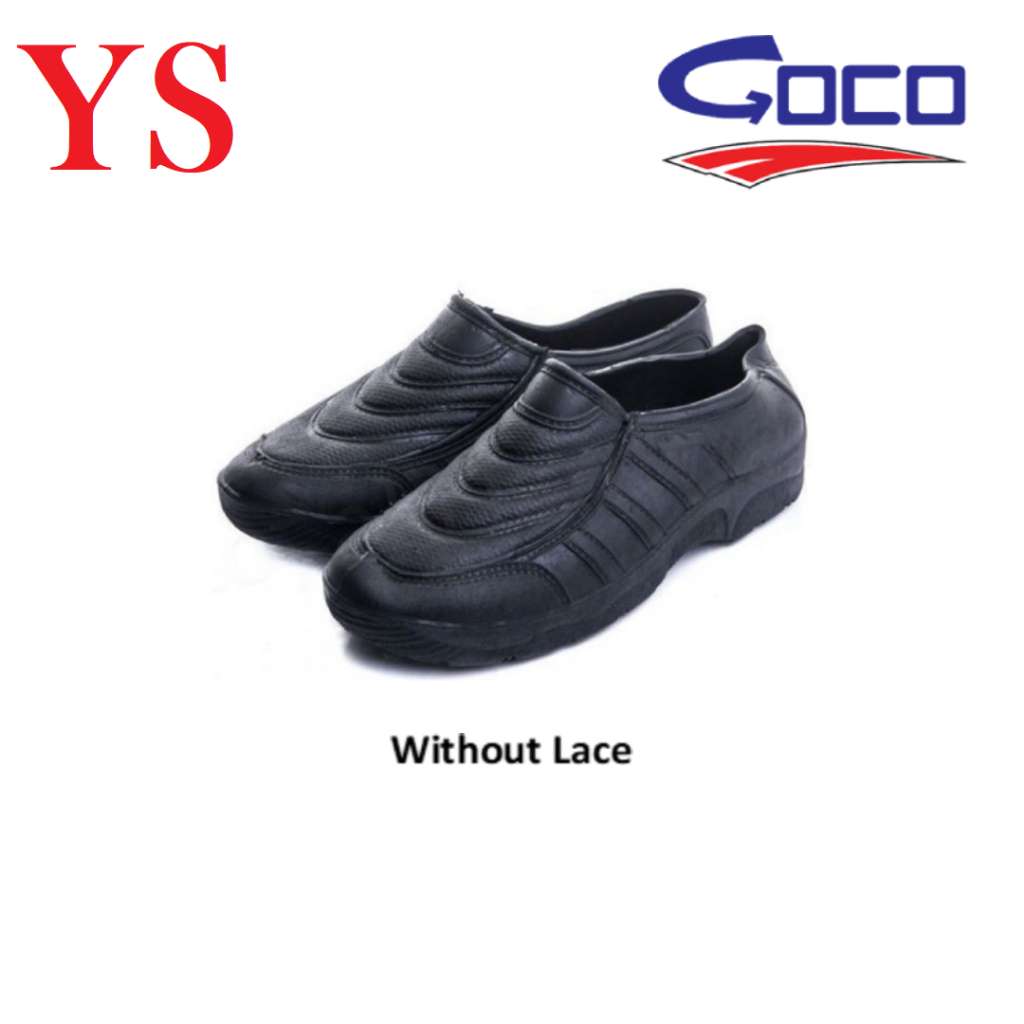 Goco 910 Black PVC Shoe | Kasut Getah Hitam | Kasut Kampung Hitam ...