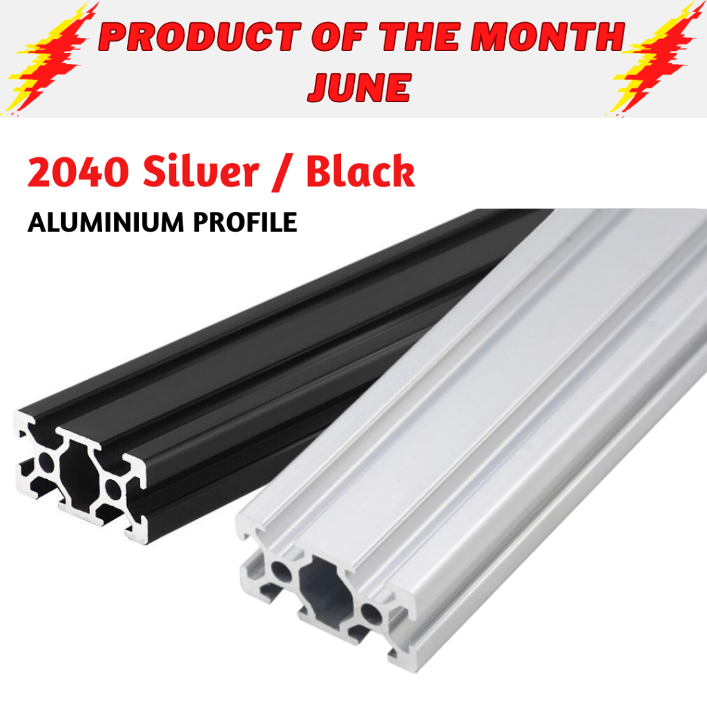 Heavy Duty 2040 Aluminium Profile Black Colour size 20x40 20cm/40cm ...