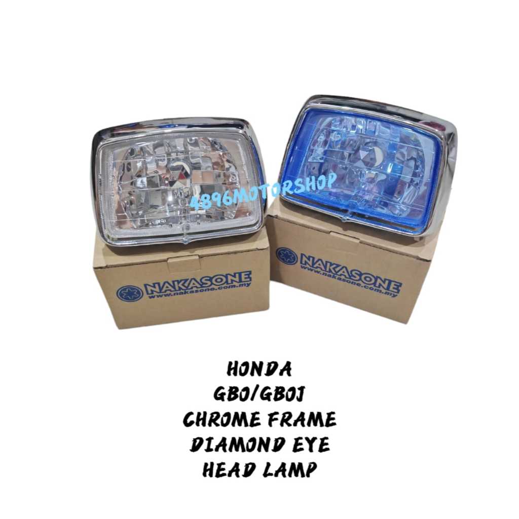 HONDA GBO J GBO-J GBOJ HEAD LAMP ASSY DE CHROME DIAMOND EYE / LAMPU ...