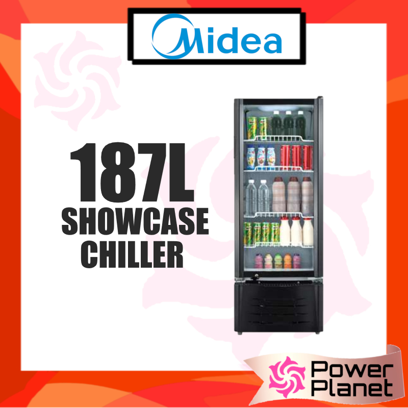 Midea 187L Showcase Chiller Upright MDRZ263FGG30 Refrigerator Fridge ...