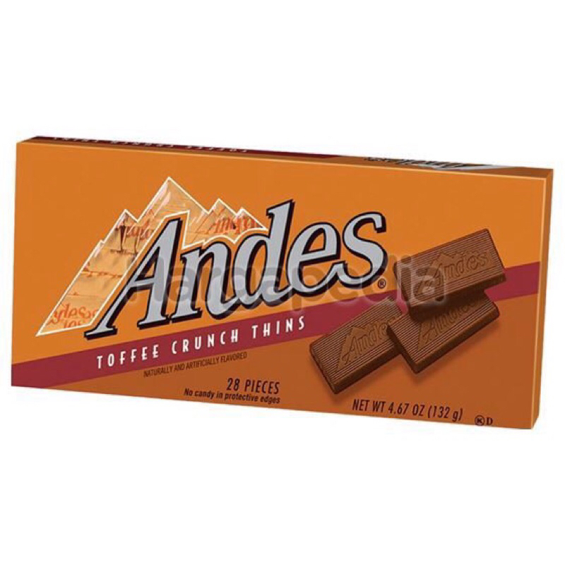Andes chocolate toffee crunch thins 132g | Shopee Malaysia
