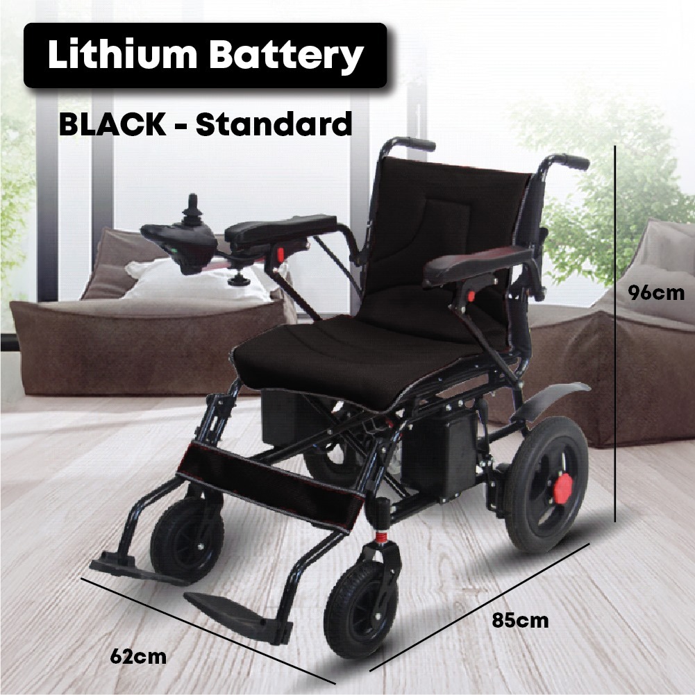 Kerusi Roda Elektrik Wheelchair Electric Lightweight Foldable Travel ...