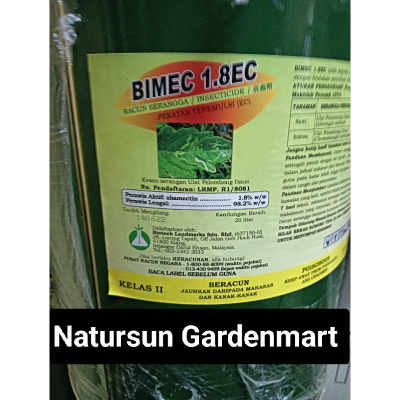 (Serangga) 1L Bimec 1.8EC/Biotech Landmarks/Racun Serangga/abamectin 1. ...