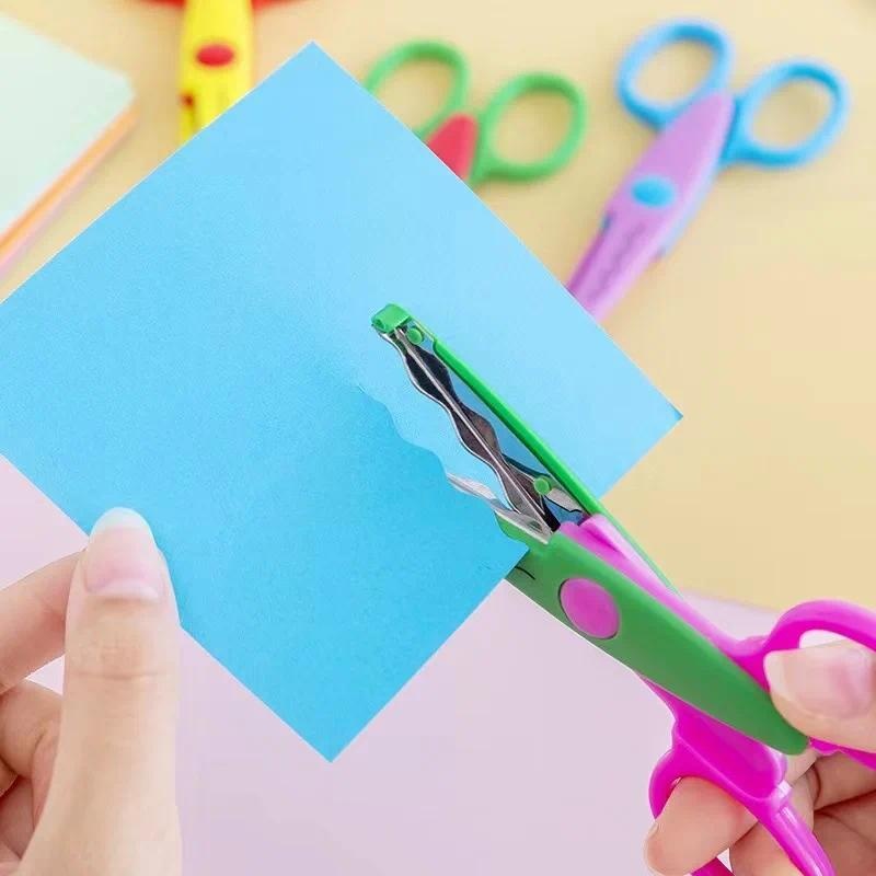 Creative Scissors Kids Safety Plastic Paper Cut 5" DIY Wave Edge Craft ...