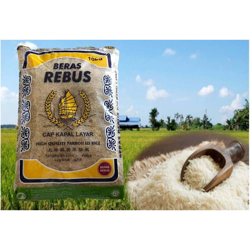 BERAS REBUS CAP KAPAL LAYAR 10KG/PARBOILED RICE 10KG | Shopee Malaysia