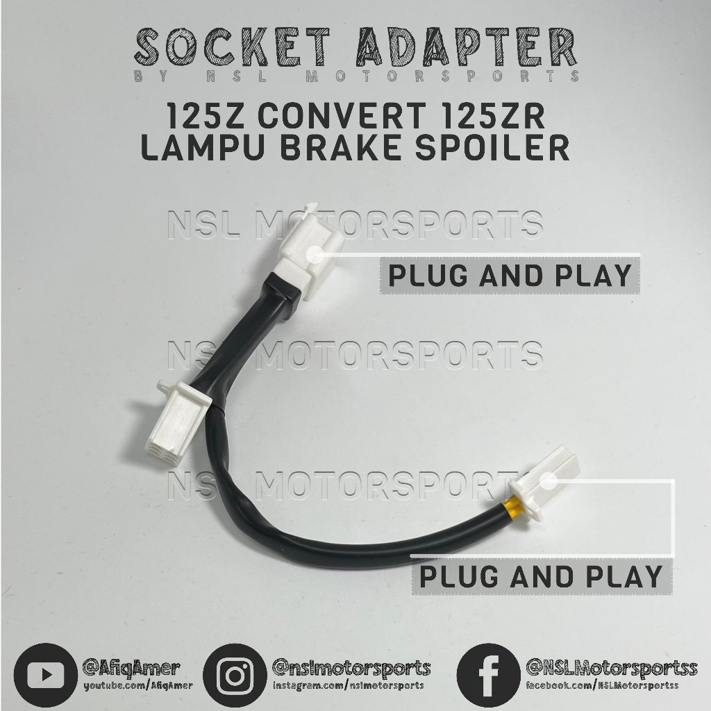 PNP 125Z Pasang Lampu Spoiler 125ZR Socket Adapter 125Z Guna Lampu ...