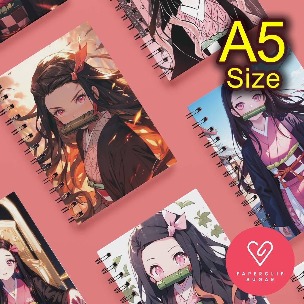 Nezuko Kamado Notebook A5 100pgs Anime Demon Slayer Kimetsu No Yaiba ...