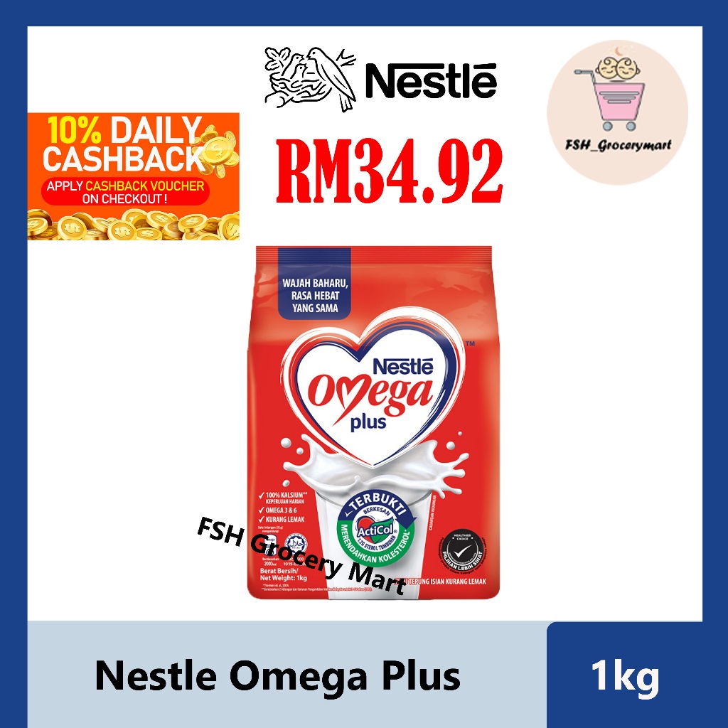 Nestle Omega Plus Milk Powder 1KG | Shopee Malaysia