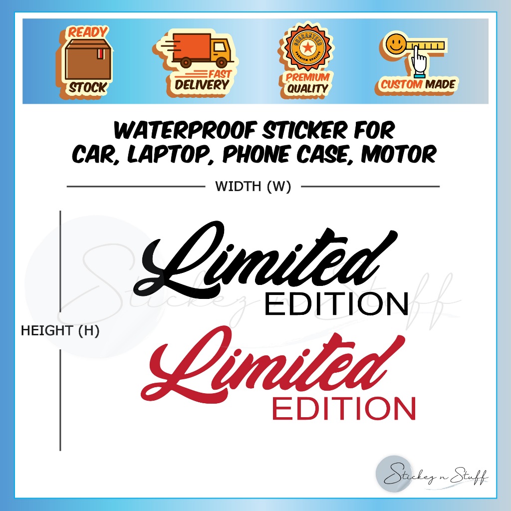 [D4] Limited Edition Sticker Reflective Pantulan Cahaya Stiker Kereta ...