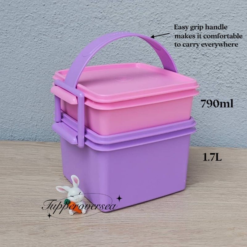 Tupperware Double Delight (1) 1.7L + Small Goody Box (1) 790ml | Shopee ...