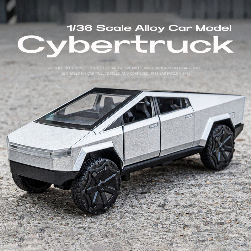 TESLA Cybertruck Pickup Diecast Model Scale 1:36 With Light & Sound ...
