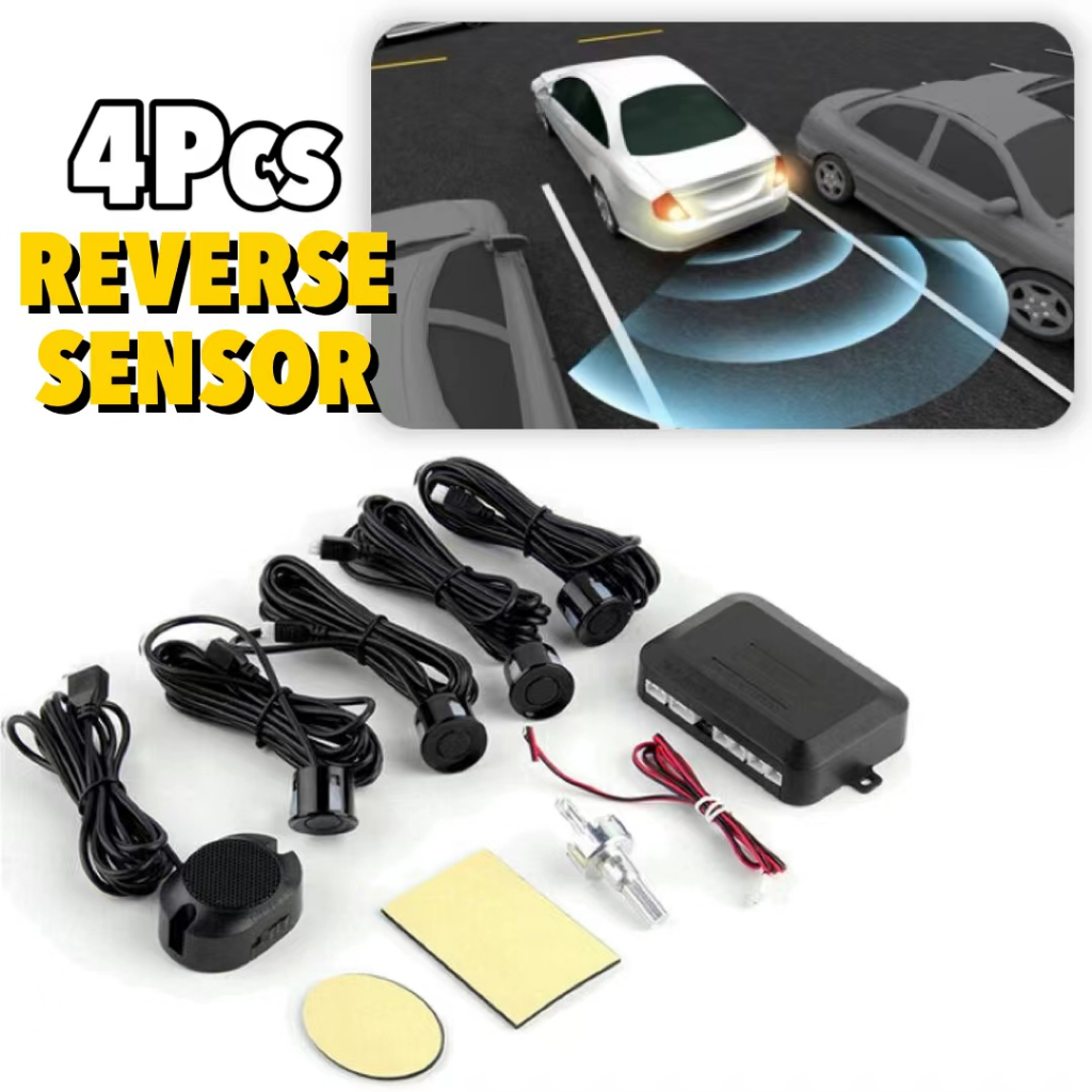 4Pcs Car Reverse Sensor Parking Alarm System Buzzle Axia Myvi Bezza ...