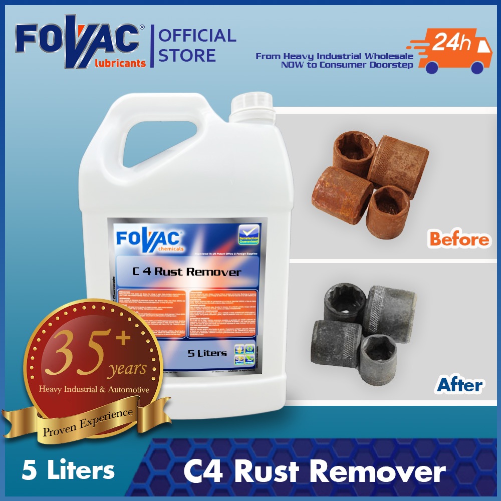 FOVAC C4 Rust Remover/ Rust Inhibitor - De-rusting, degreasing and ...