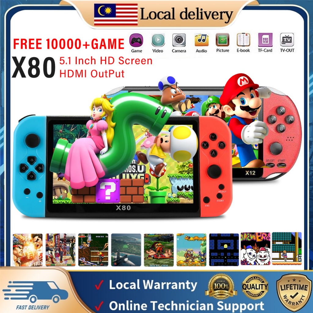 MY Original PSP X6/X7/X12/X20/X80 Handheld Game Console 4.3/5.1/7.0 ...