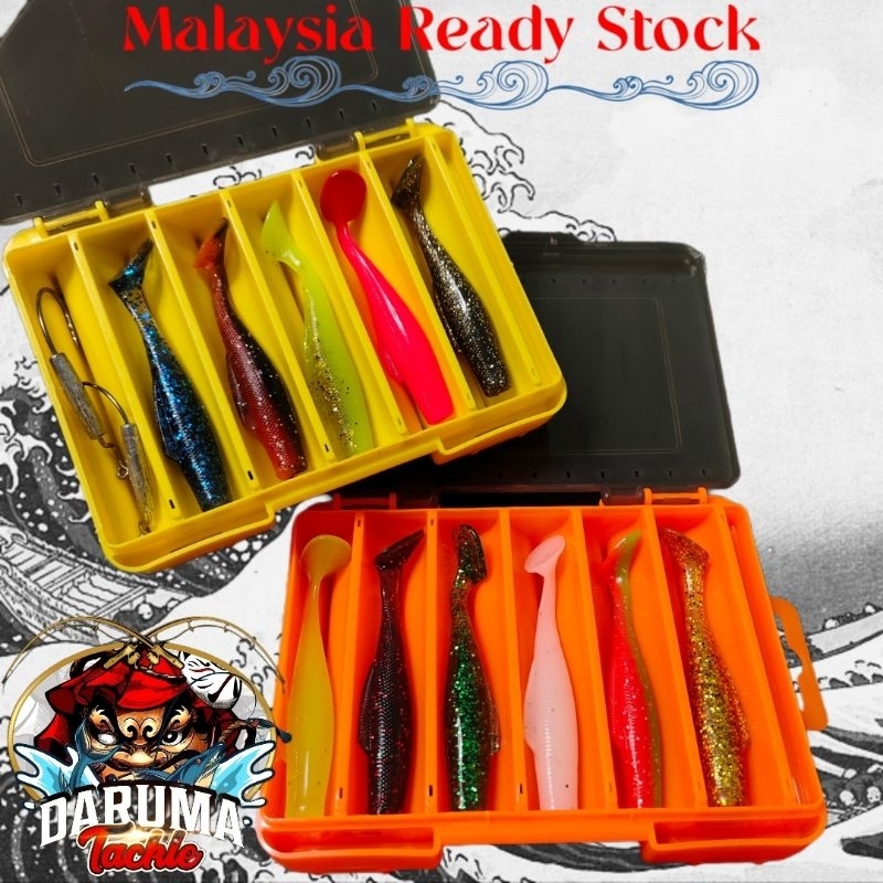 「DRM」Combo Set SP 8cm 2 Hook Double Side Open Tackle Box Plastic Haruan SP Siakap Gewang Haruan ...
