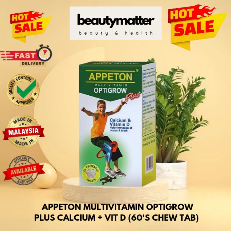 CLEARANCE EXP 01/25 - APPETON MULTIVITAMIN OPTIGROW PLUS (CALCIUM + VIT ...