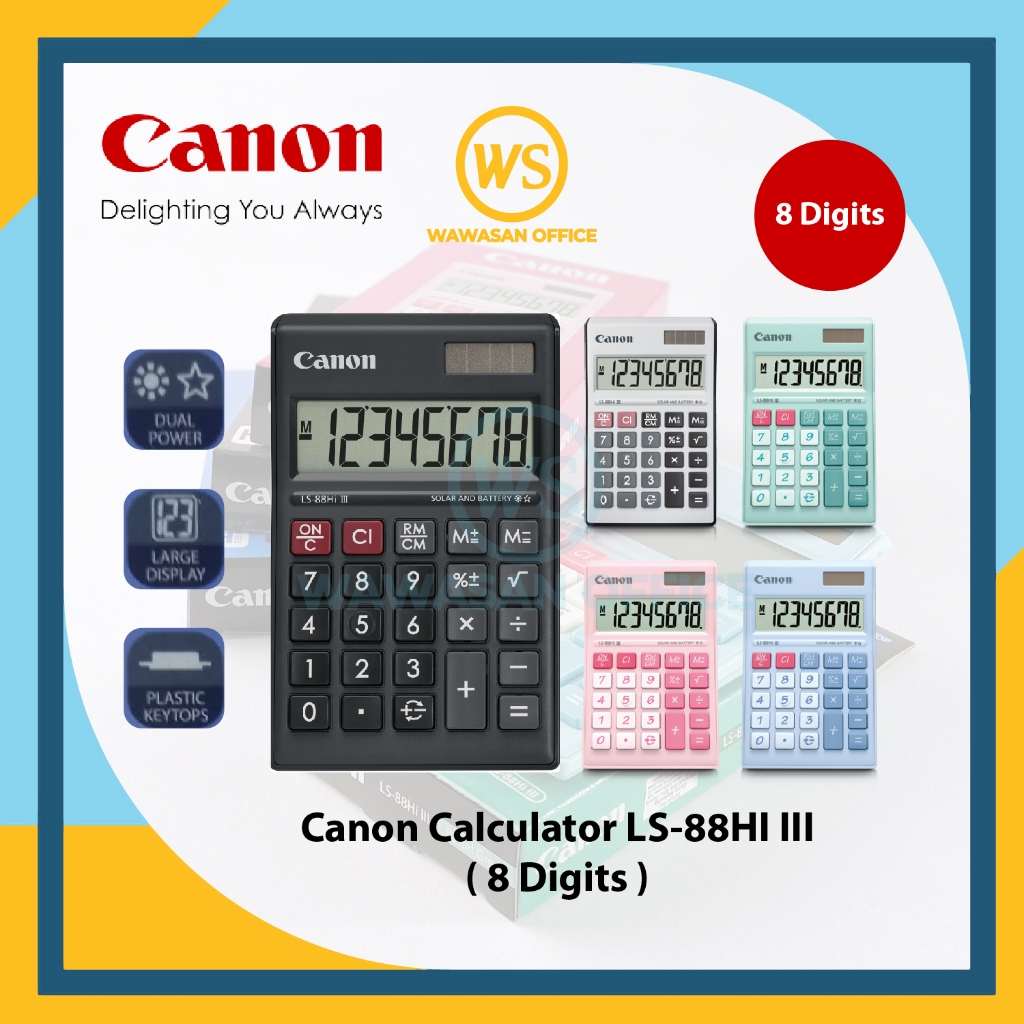 Canon Calculator LS-88Hi III / Canon LS 88HI III / Kalkulator Canon ...