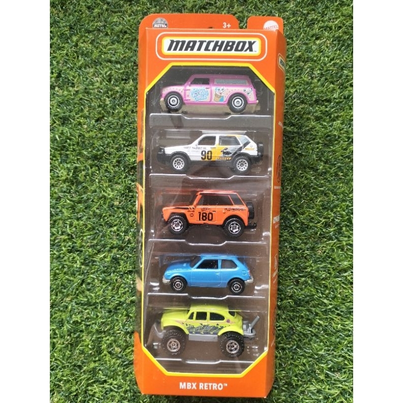 MATCHBOX 2024 MBX RETRO 5-PACK GIFT SET AUSTIN MINI VAN VOLKSWAGEN GOLF ...