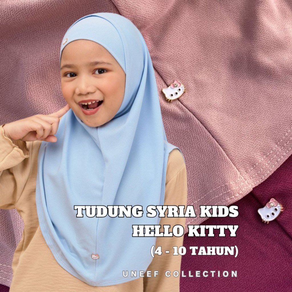 TUDUNG SYRIA BUDAK TAG HELLO KITTY 4-10 TAHUN | Shopee Malaysia