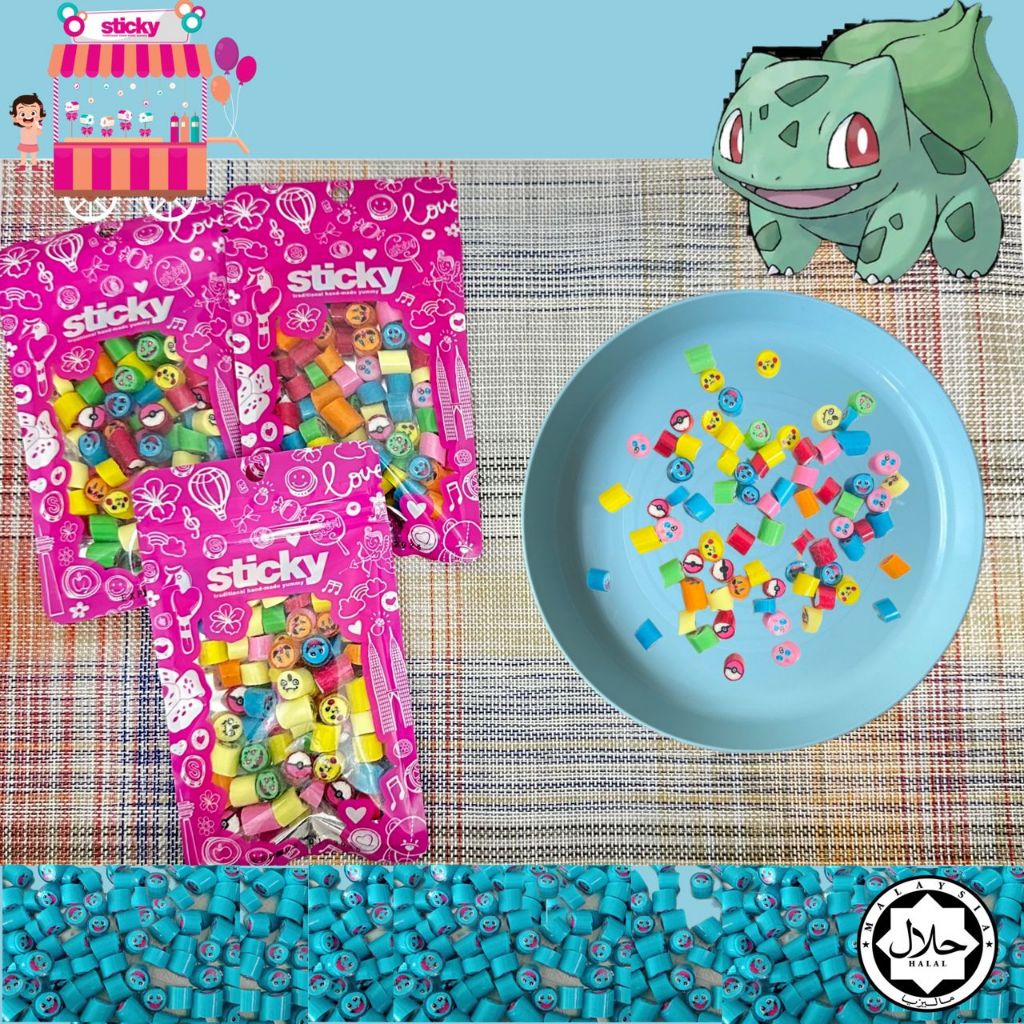 70g Sticky Candy Handmade 100% HALAL Sweet Sour Mario Design & Birthday ...