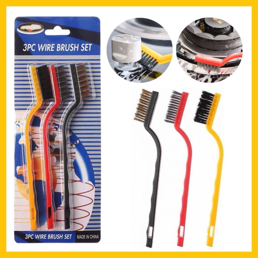 Wire Brush Set Gas Stove Clean Nylon Copper Brushes Kitchen Range Hood ...