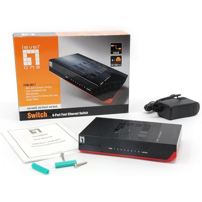 Cheapest Level One FSW-0811 8 Port 100M Ethernet Switch | Shopee Malaysia