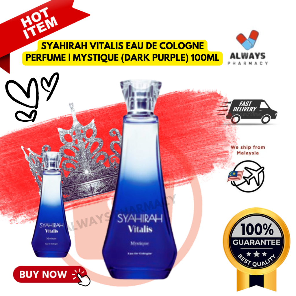 SYAHIRAH VITALIS EAU DE COLOGNE PERFUME SPRAY | MYSTIQUE (DARK PURPLE ...