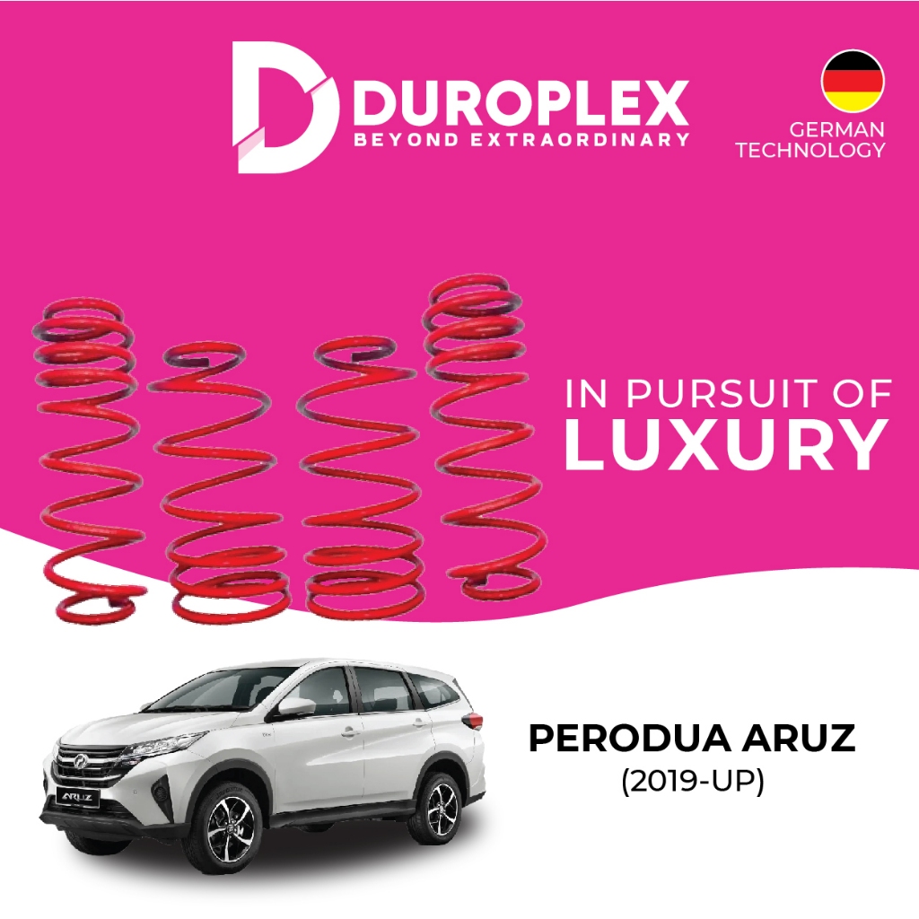 DUROPLEX Full Set Heavy Duty Lowered Sport Spring Perodua Aruz (2019 ...
