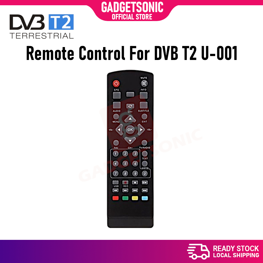 DVB T2 Remote Control DVBT2 DVB-T HD DTV Digital TV Receiver UHF Tuner ...