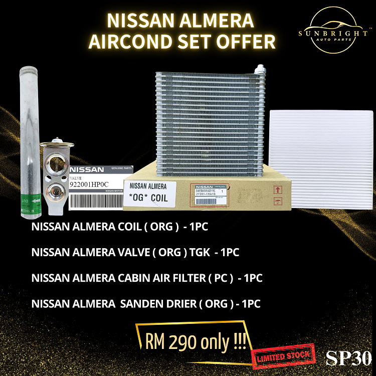 NISSAN ALMERA COIL ( ORG ) + VALVE ( ORG ) TGK + CABIN AIR FILTER ( PC ...