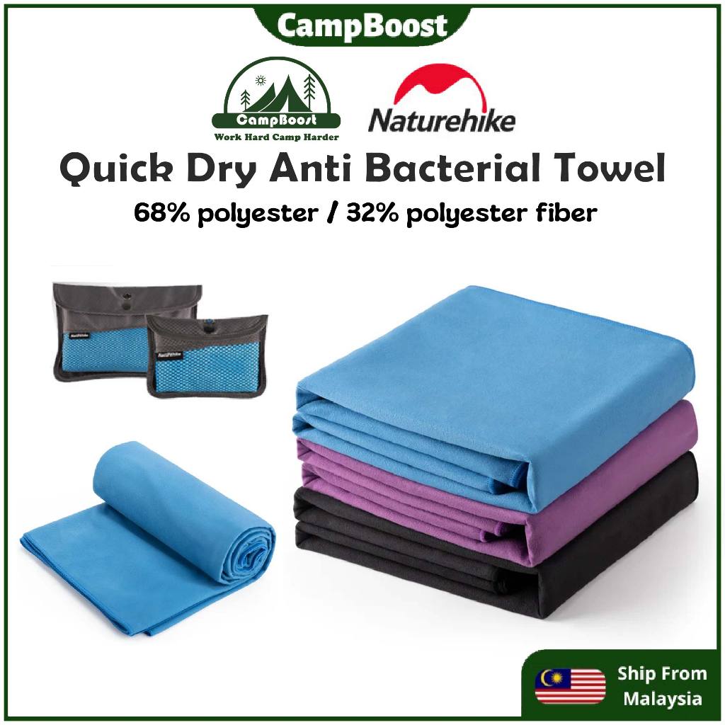 CampBoost NATUREHIKE Quick Dry Anti Bacterial Towel Kain Tuala Mandi ...