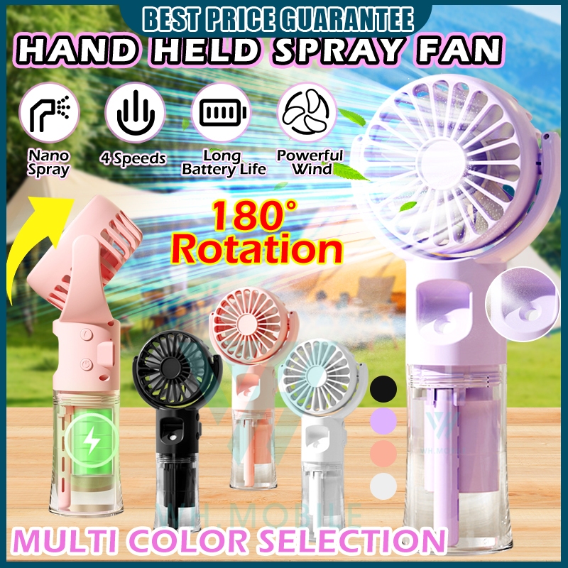 Portable Handheld Fan USB Mini Fan Water Spray Mist Fan Office Student ...