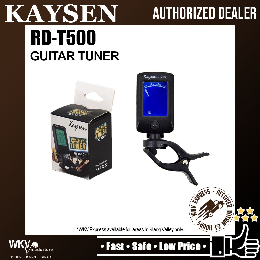 Kaysen RD-T500 Digital Clip-on Guitar Tuner Rotating Clip for Guitar ...