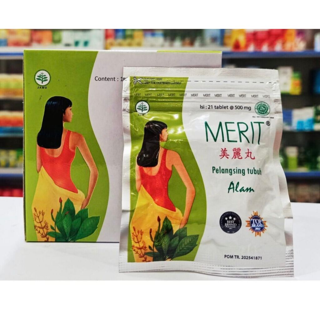 Jamu Pil Merit for Slimming & Detox (30 Pills x 1 Pack) / merit ...