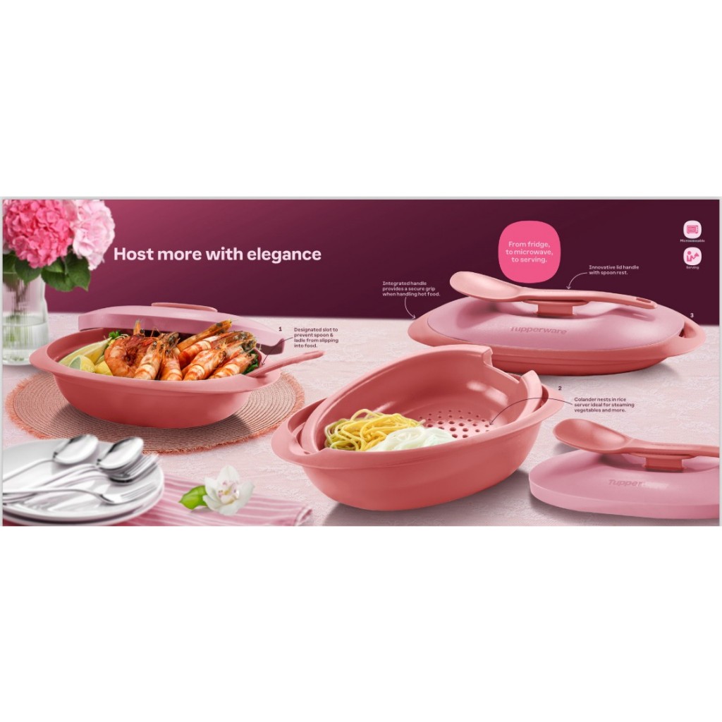 Tupperware Blossom Serving Set/ Blossom Serving Platter & Dish ( Free ...