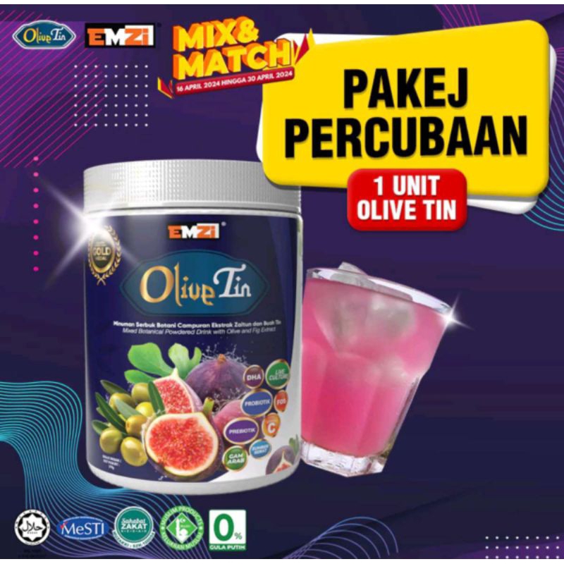 Emzi Olive Tin Serbuk Minuman Campuran Botani Buah Zaitun dan Buah Tin ...