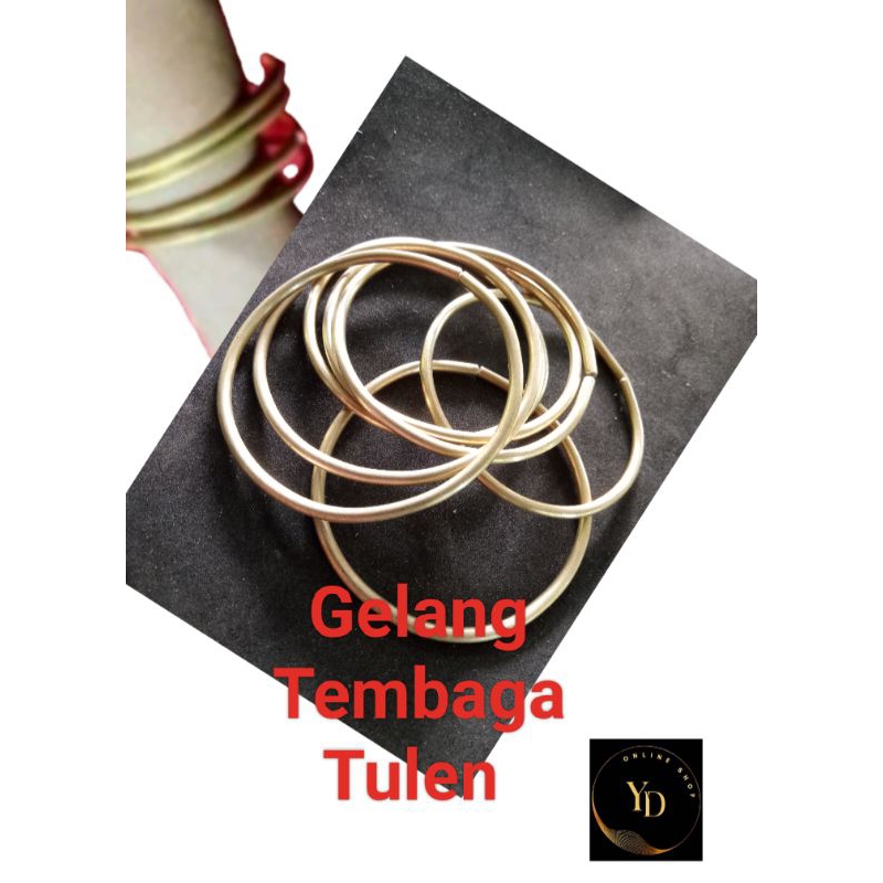 Gelang Tembaga Kuning Tulen 3mm "hand made"(1 PC's) | Shopee Malaysia