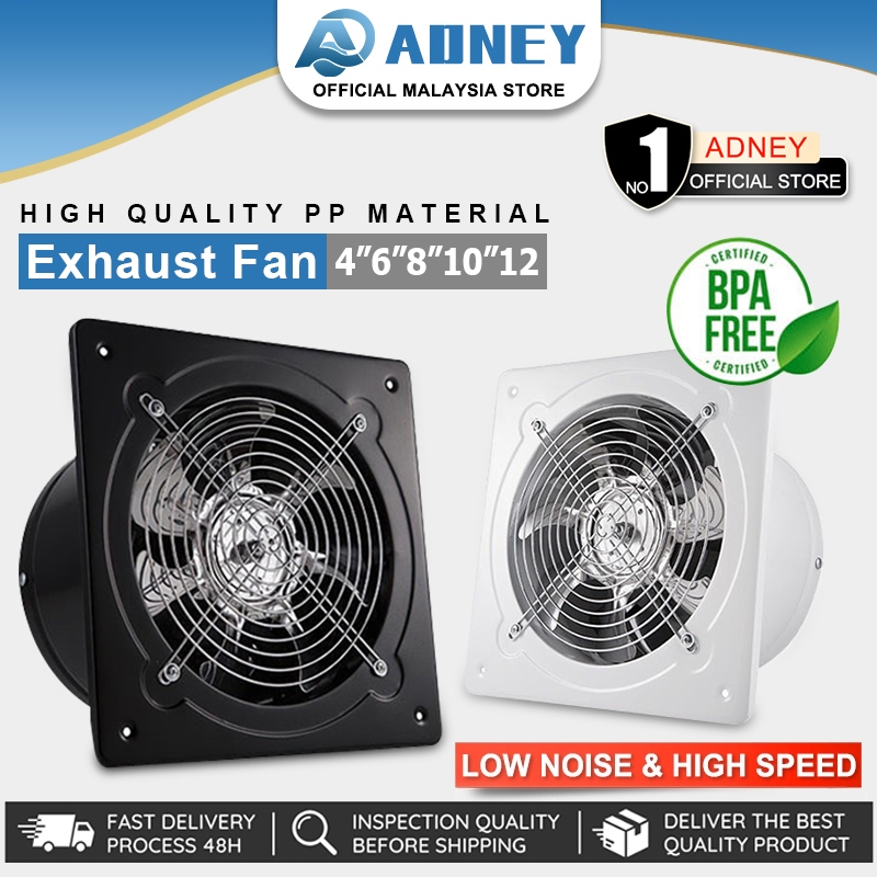 Kipas Ekzos 4/6/8/10/12 Powerful Window Exhaust Fan Kitchen Household ...