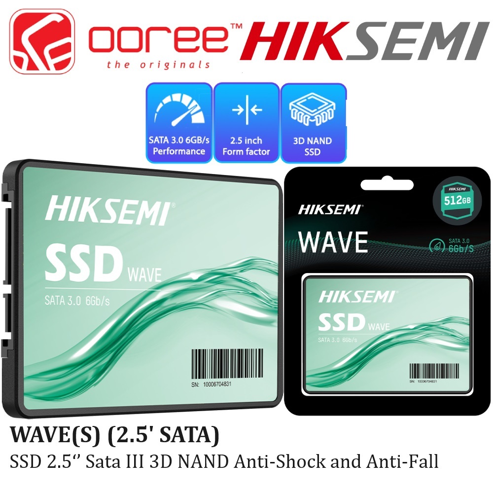 HIKSEMI SSD WAVE SERIES 2.5" SATA III 3D NAND INT SSD INTERNAL SOLID ...